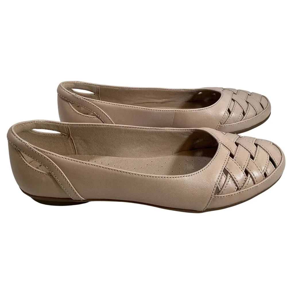 Clarks | Shoes | Clarks Collection Gracelin Maze Nude Beige Leather ...